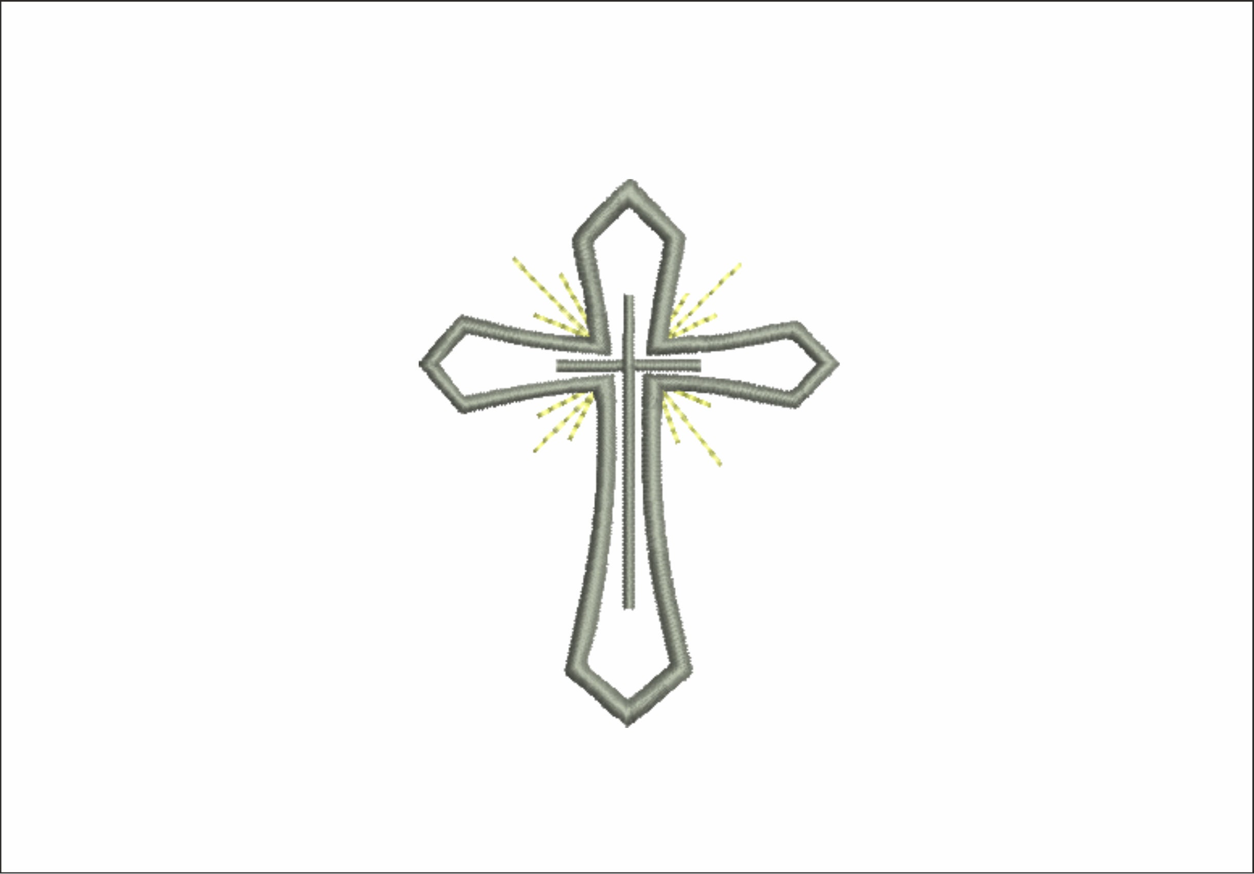 Cross Embroidery Design. Two Sizes | Etsy