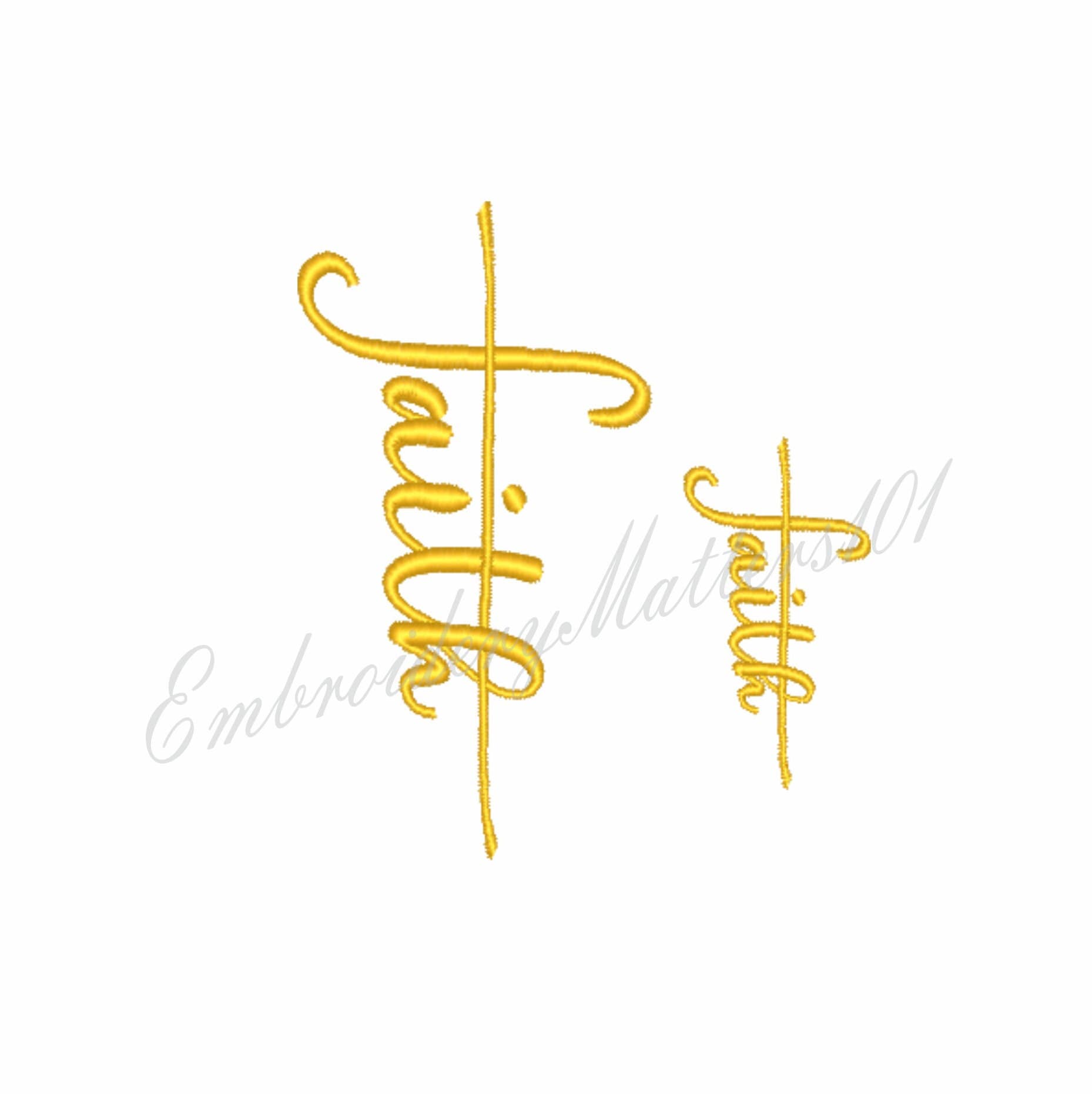 Faith Embroidery Design. Two Sizes - Etsy