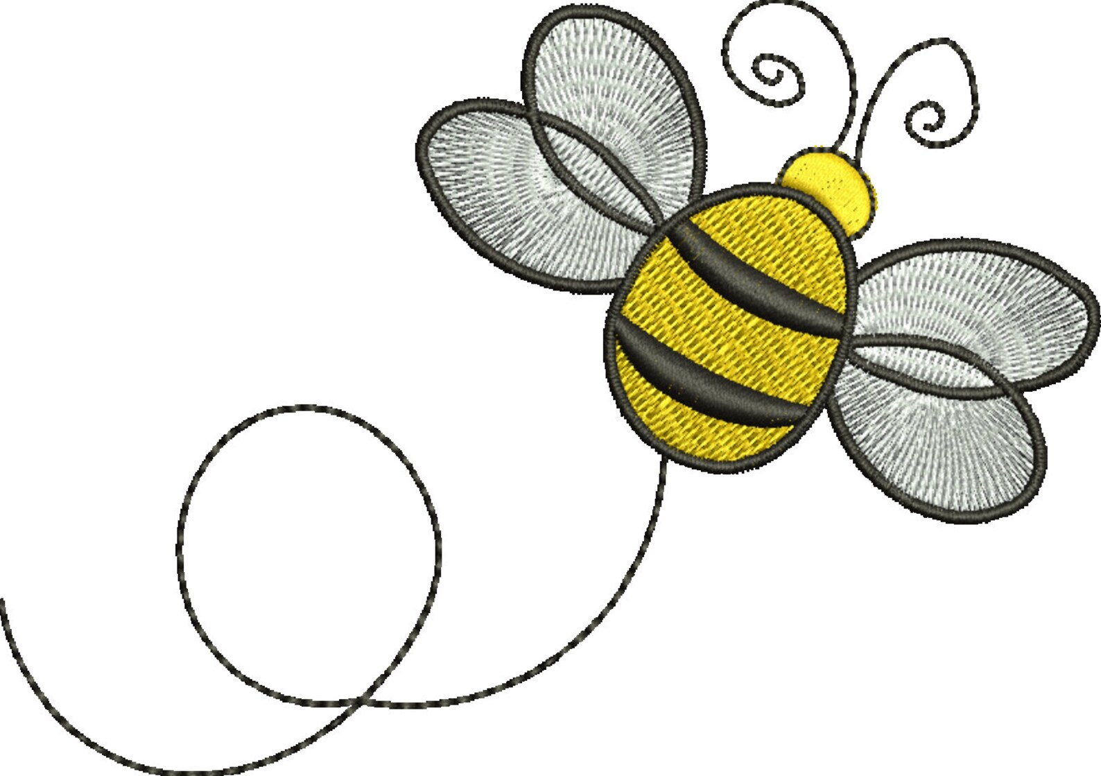 Bee Embroidery Design 3 Sizes | Etsy