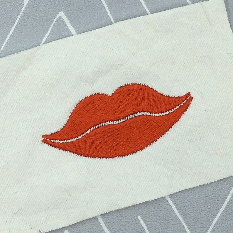 Lips Embroidery Design. Set of Three - Etsy