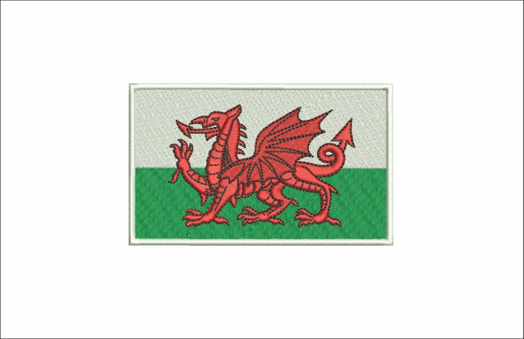 Welsh Flag Embroidery Design. - Etsy