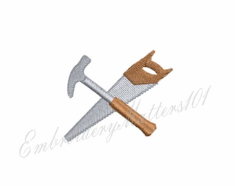 Carpenter Tools Machine Embroidery Design, Woodworking Claw Hammer ...