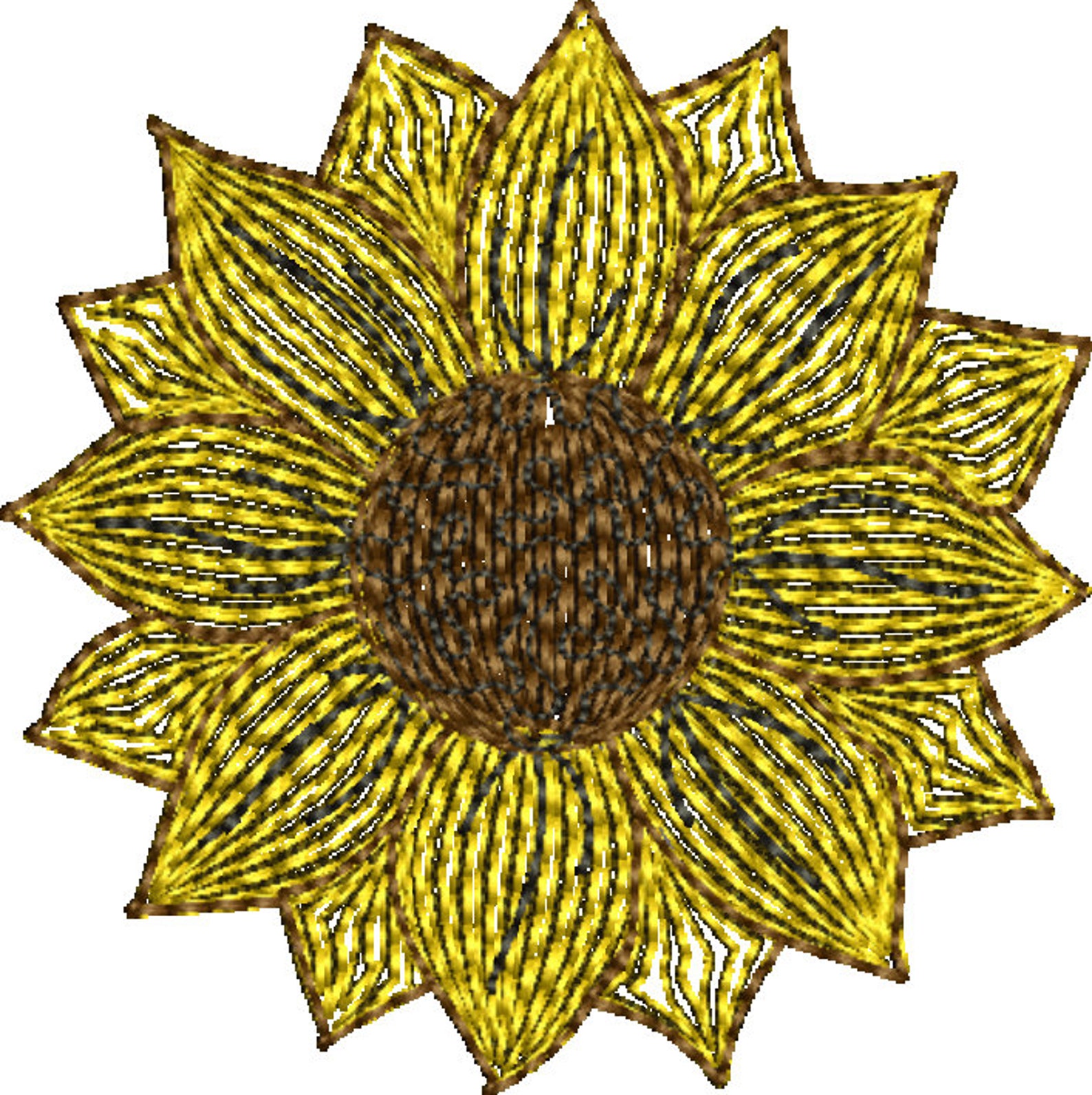 Small Sunflower Machine Embroidery Design - Etsy