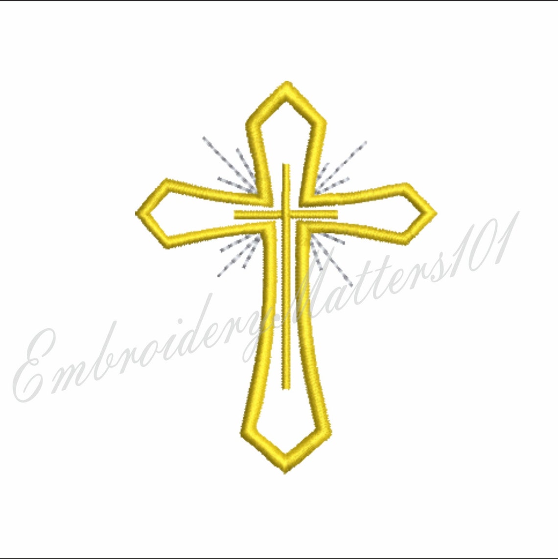 Cross Embroidery Design. Two Sizes - Etsy