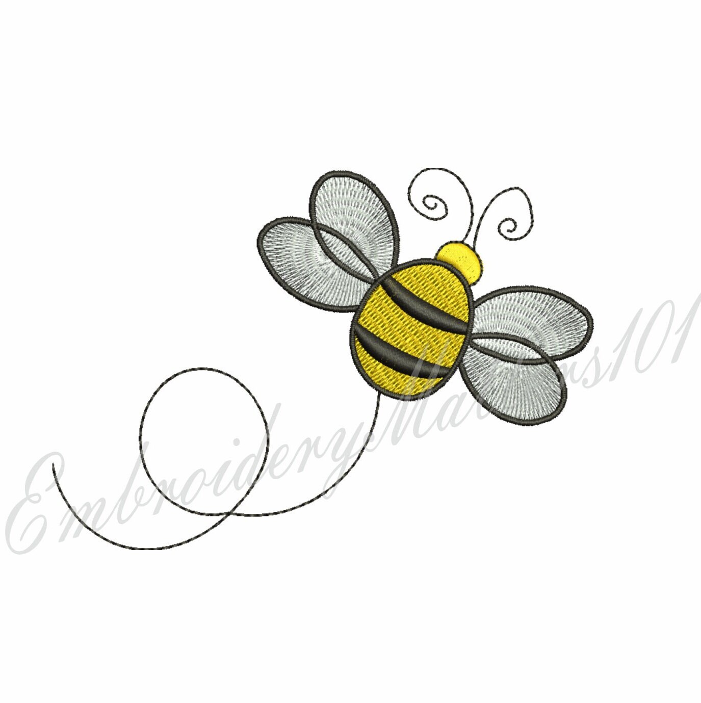 Bee Embroidery Design 3 Sizes - Etsy