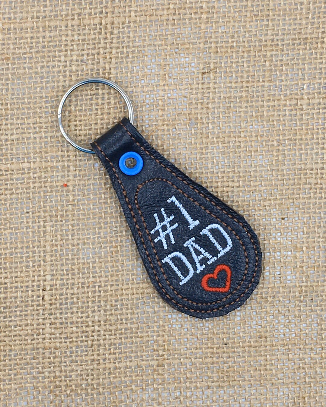Key Fob Embroidery Design. Dad Key Ring - Etsy