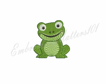 Cute Baby Girl Frog Embroidery Design, Animal Embroidery Design, 4 ...