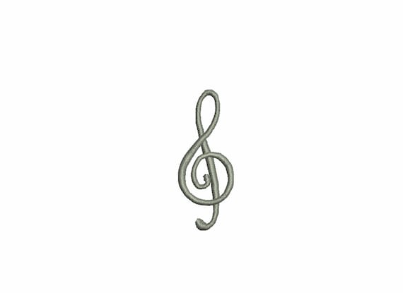 Treble Clef Embroidery Design. Music Note | Etsy