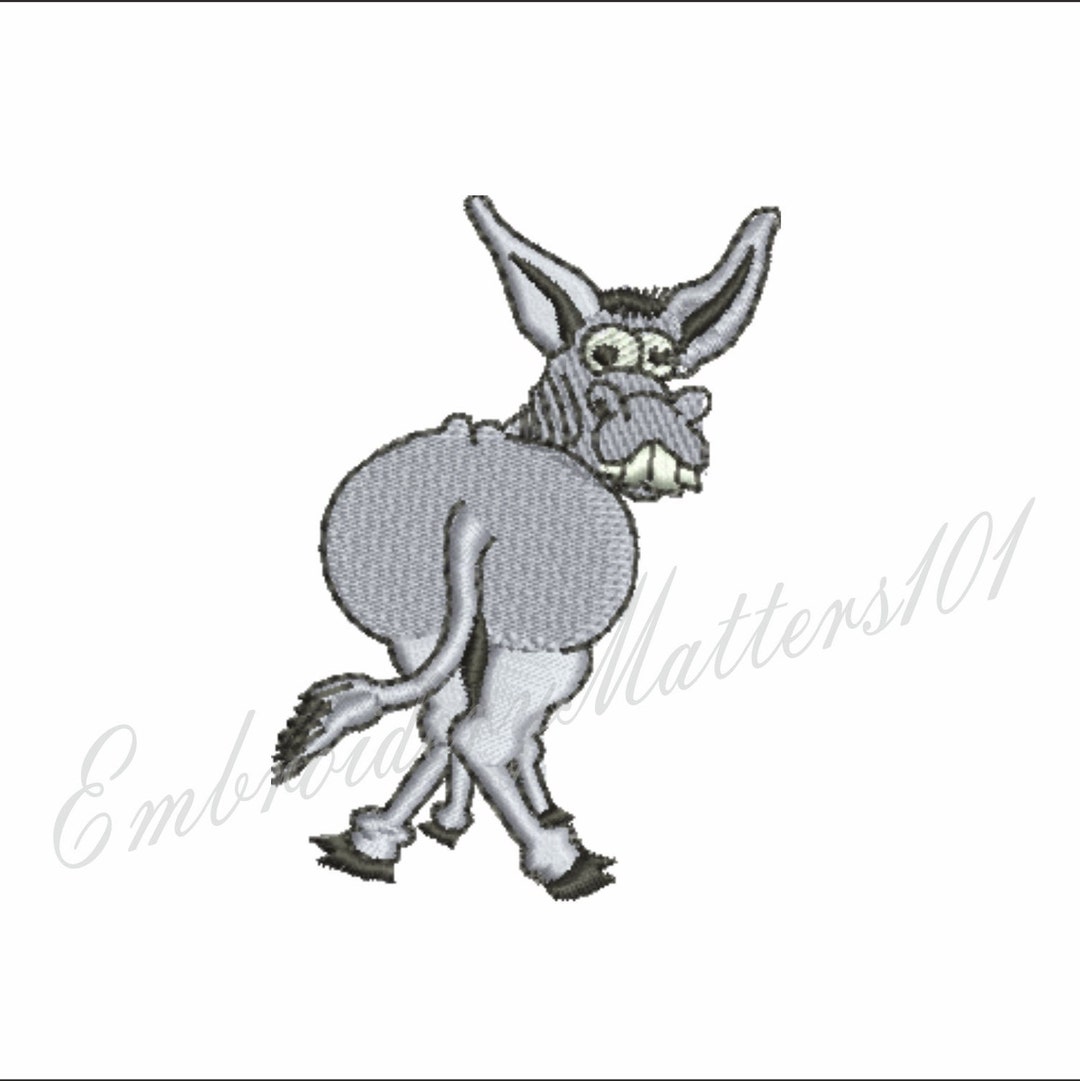 Donkey Embroidery Design - Etsy