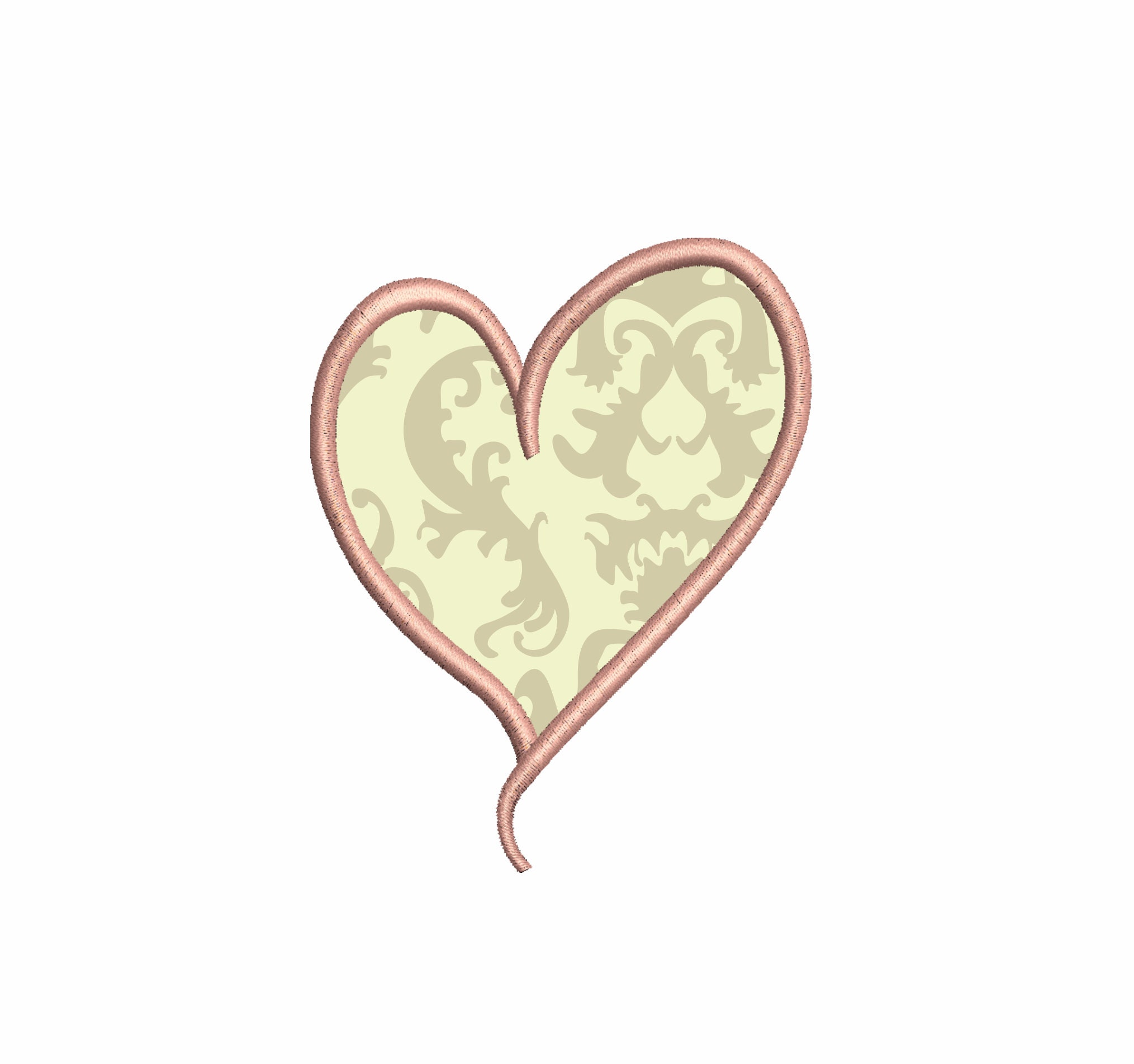 Heart Applique Embroidery Design. Three Sizes - Etsy