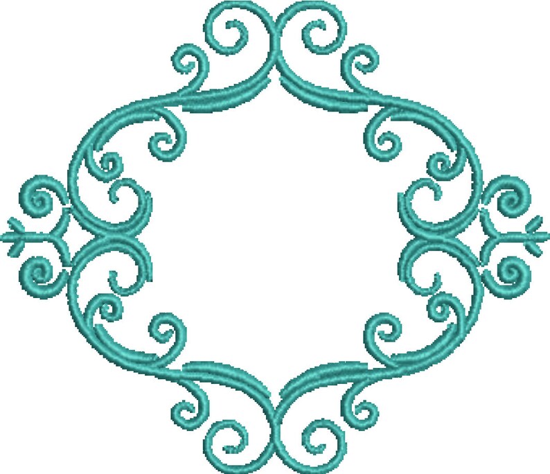 Monogram Frame Embroidery Design | Etsy