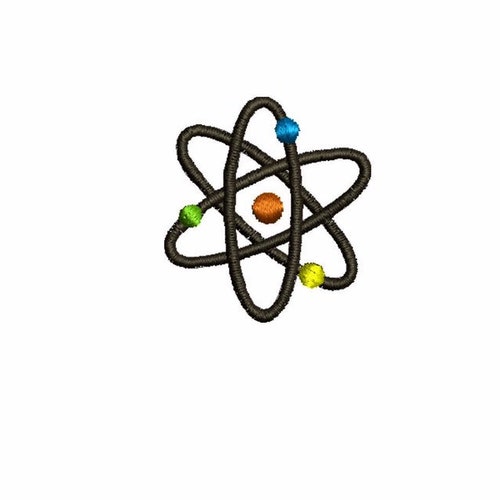 Atom Embroidery Design. Atom Symbol Embroidery Design. Science - Etsy