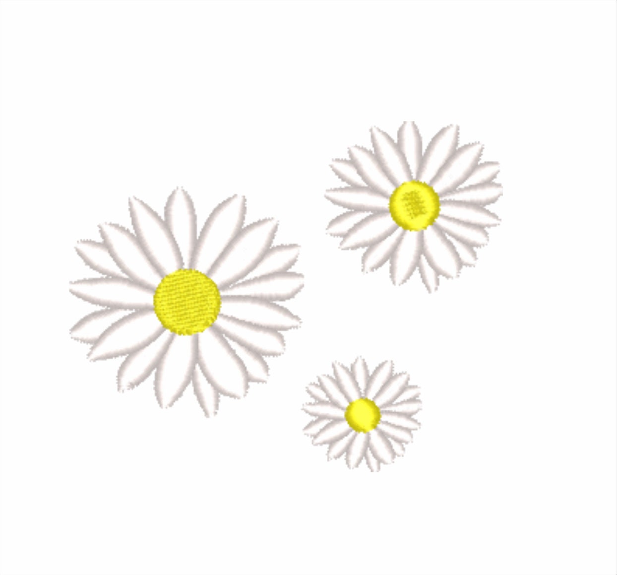 Daisy Embroidery Design. Three Sizes - Etsy