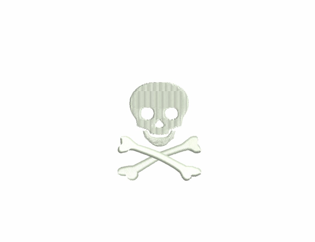 Skull and Crossbones Embroidery Design - Etsy