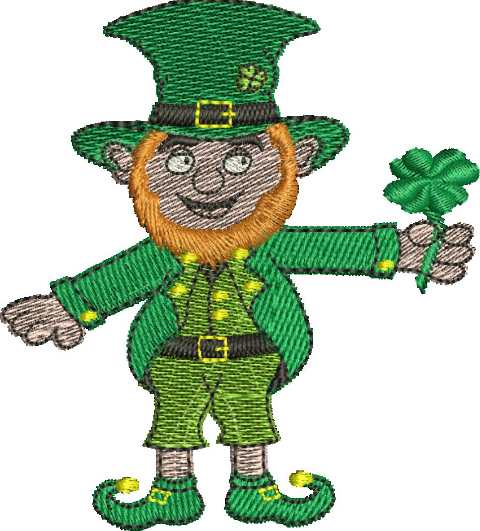 Leprechaun Embroidery Design. Irish Design - Etsy