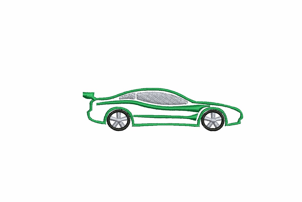 Sports Car Machine Embroidery Design. - Etsy