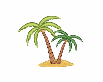 Classic Palm Tree Machine Embroidery File Design 4 X 4 Inch Hoop Palm ...