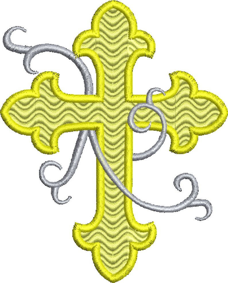 Cross Embroidery Design. Two Sizes | Etsy