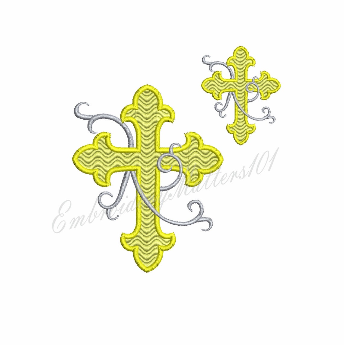 Cross Embroidery Design. Two Sizes - Etsy UK