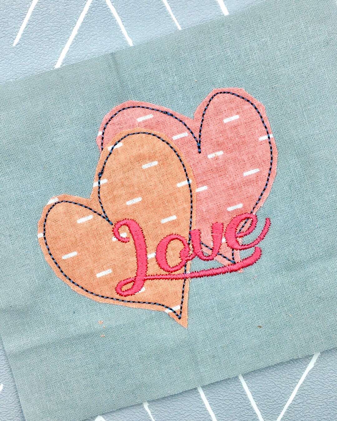 Love Heart Applique Embroidery Design - Etsy