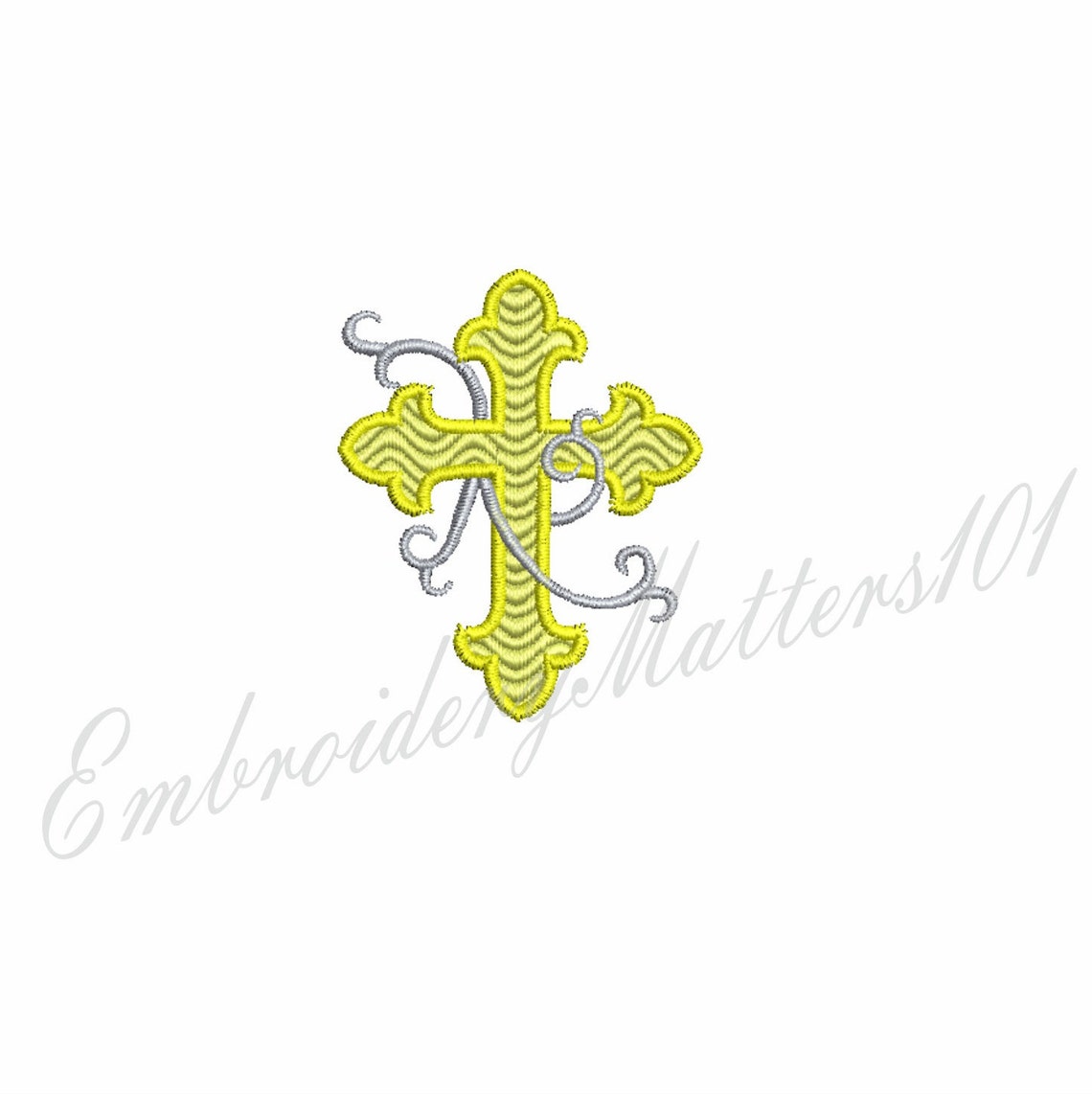 Cross Embroidery Design. Two Sizes - Etsy UK