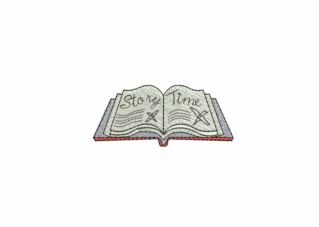 Book Embroidery Design - Etsy