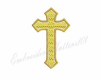 Cross Machine Embroidery Design. 4 Sizes - Etsy