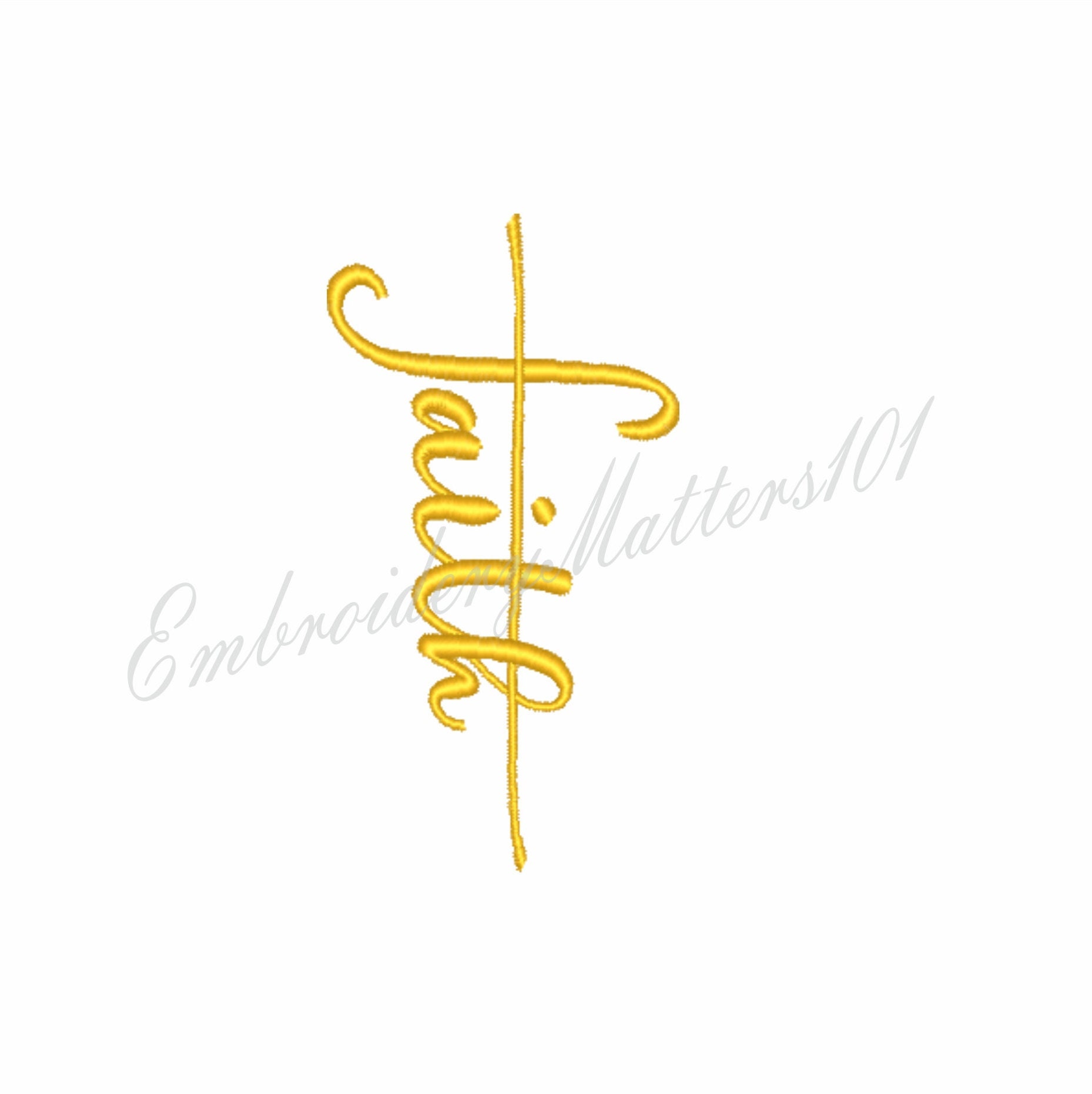 Faith Embroidery Design. Two Sizes - Etsy