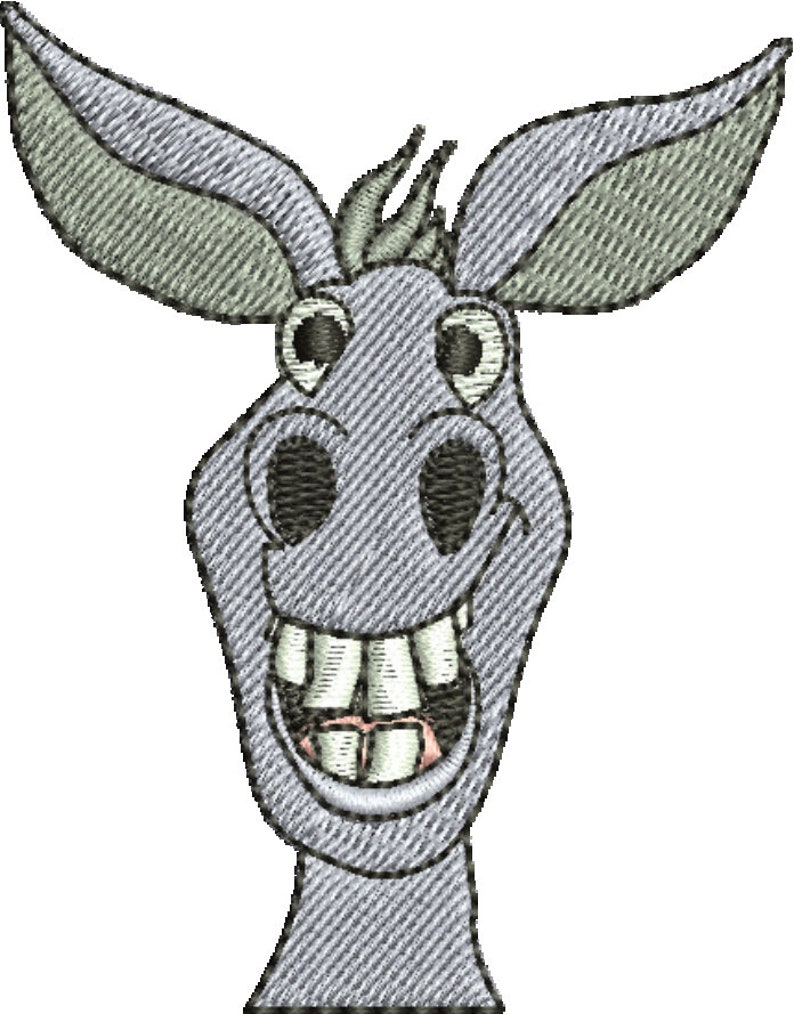 Donkey embroidery design | Etsy