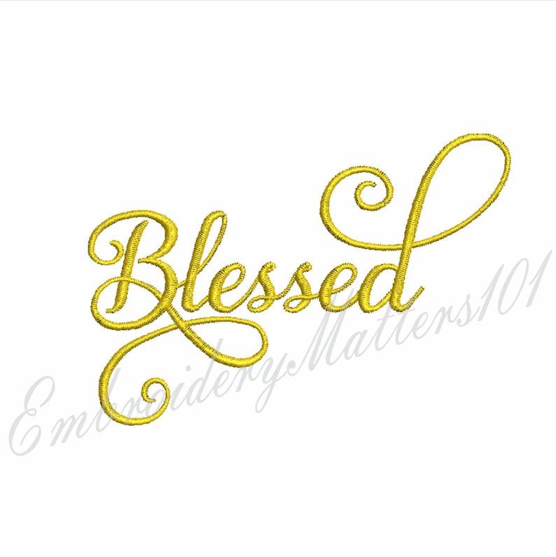 Blessed Embroidery Design - Etsy