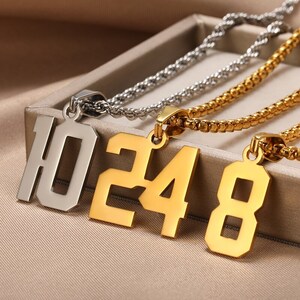 Sport Number Necklace Number Pendant Necklace Number Men Jewelry ...