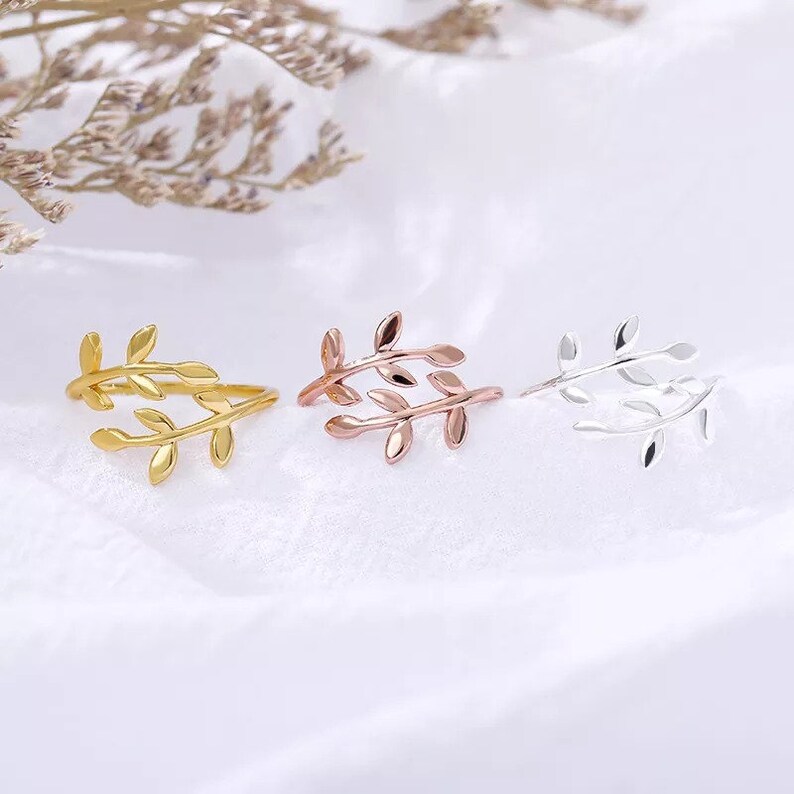 Tiny Laurel Leaf Ring Laurel Branch Ring Vine Ring - Etsy