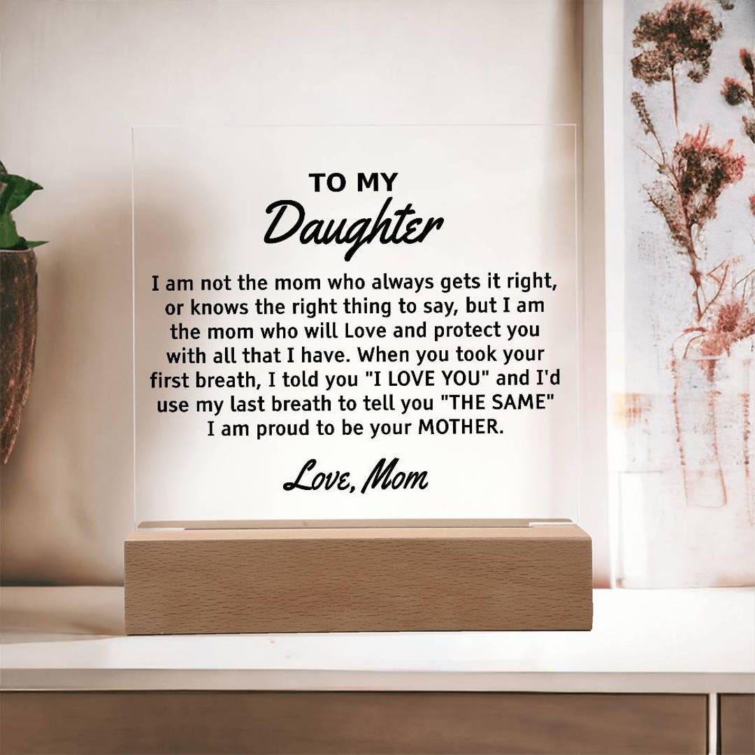 Sentimental Acrylic Plaque for Daughter - Personalized Birthday Gift ...
