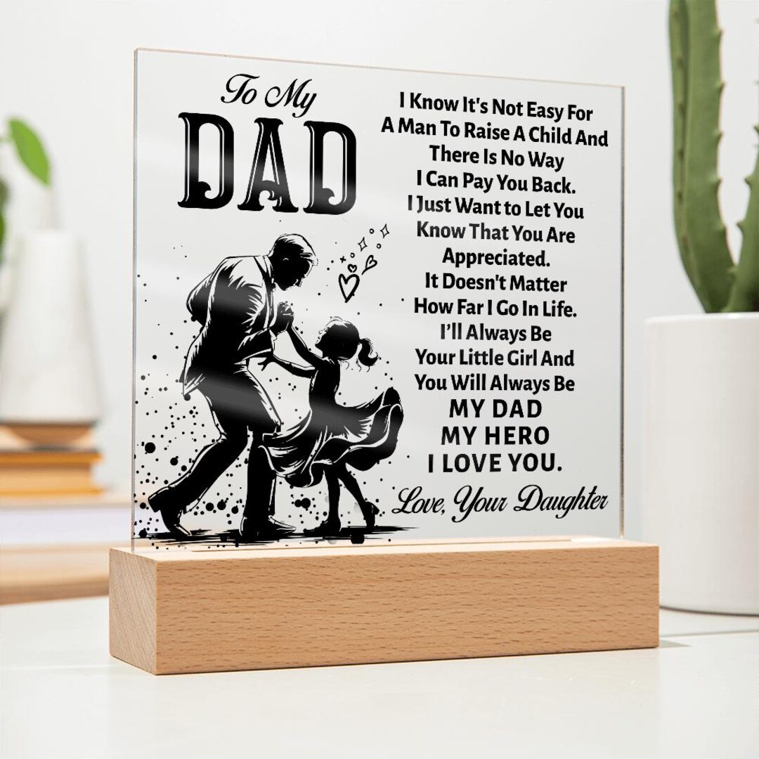 To My Dad Gift From Daughter – Custom Father’s Day Sign, Personalized ...