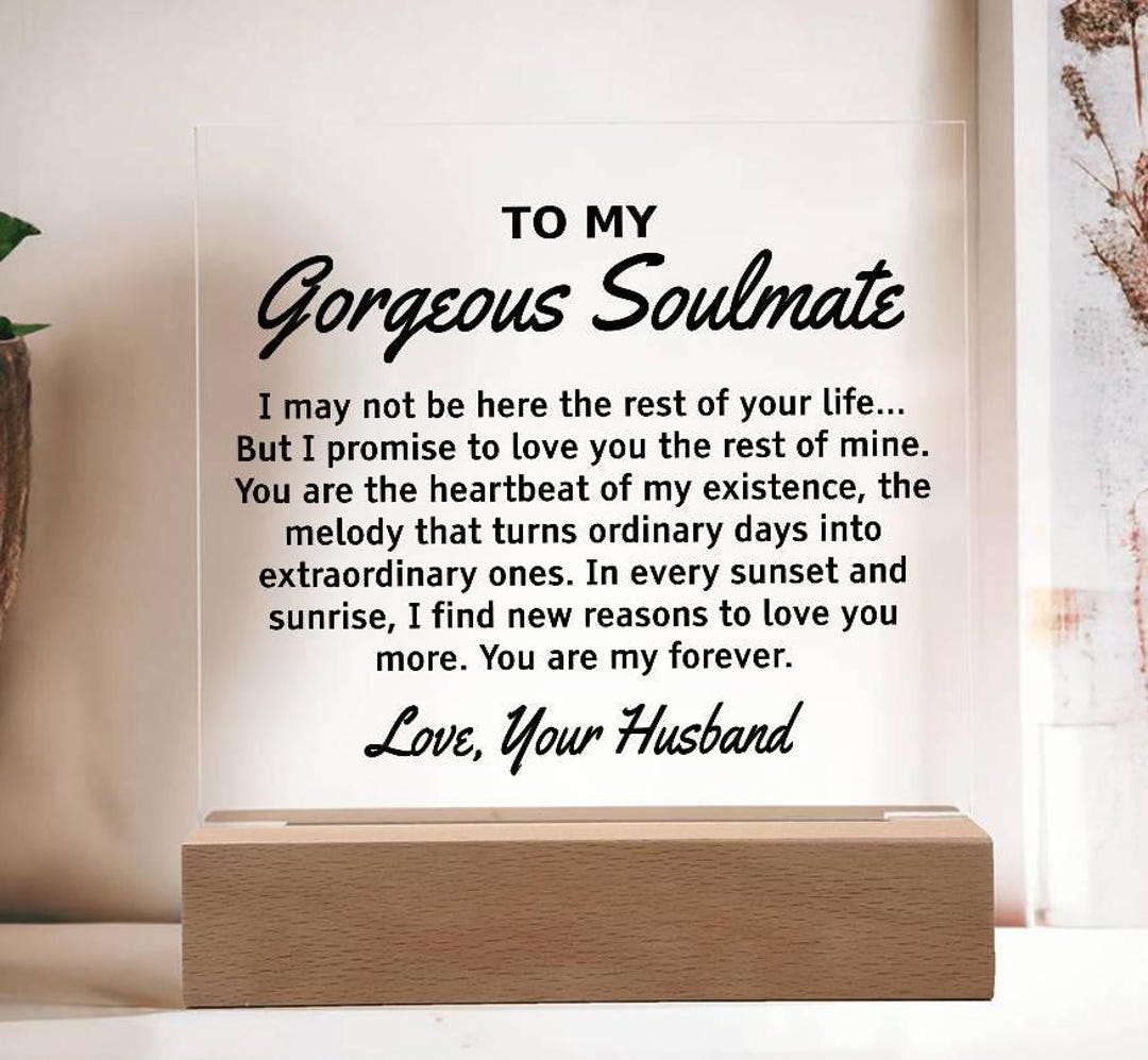 Acrylic Plaque Gift for Wife, Anniversary or Birthday Gift ...