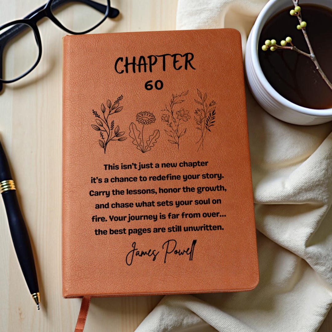 Personalized 60th Birthday Leather Journal Gift, 60th Birthday Gift for ...