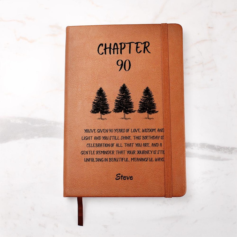 Chapter 90th Birthday Personalized Journal Notebook for Grandmother ...