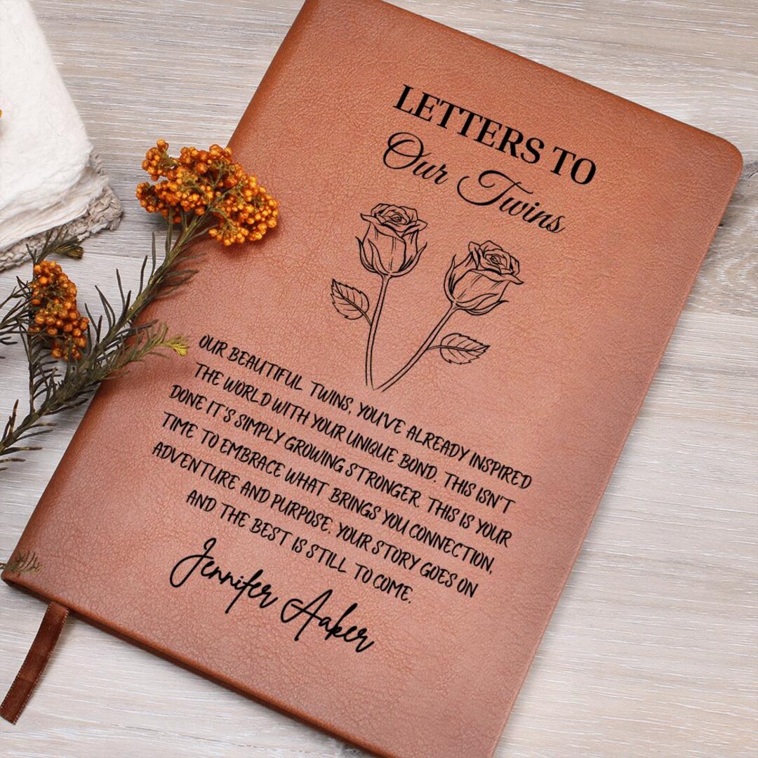 Twin Memories Journal, Custom Letter Book for Siblings, Double Blessing ...