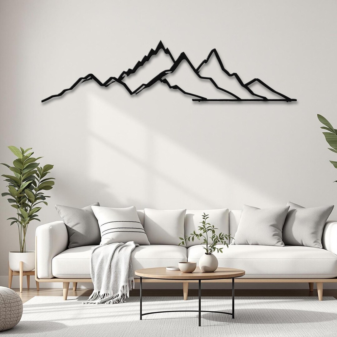 Rustic Mountain Metal Wall Art for Cabin or Lodge – Nature Lover Gift ...
