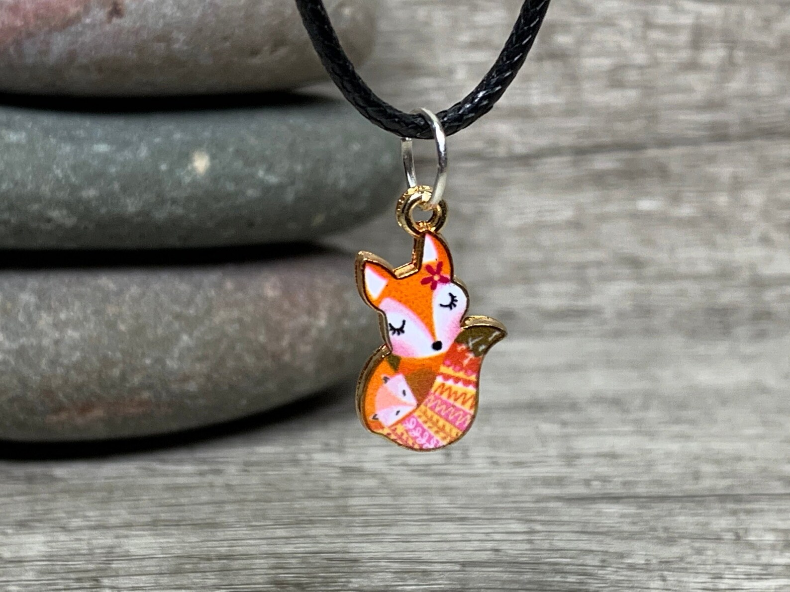 Fox Enamel Charms With Jump Rings: Jewelry & Craft Supplies - Set of 6 ...
