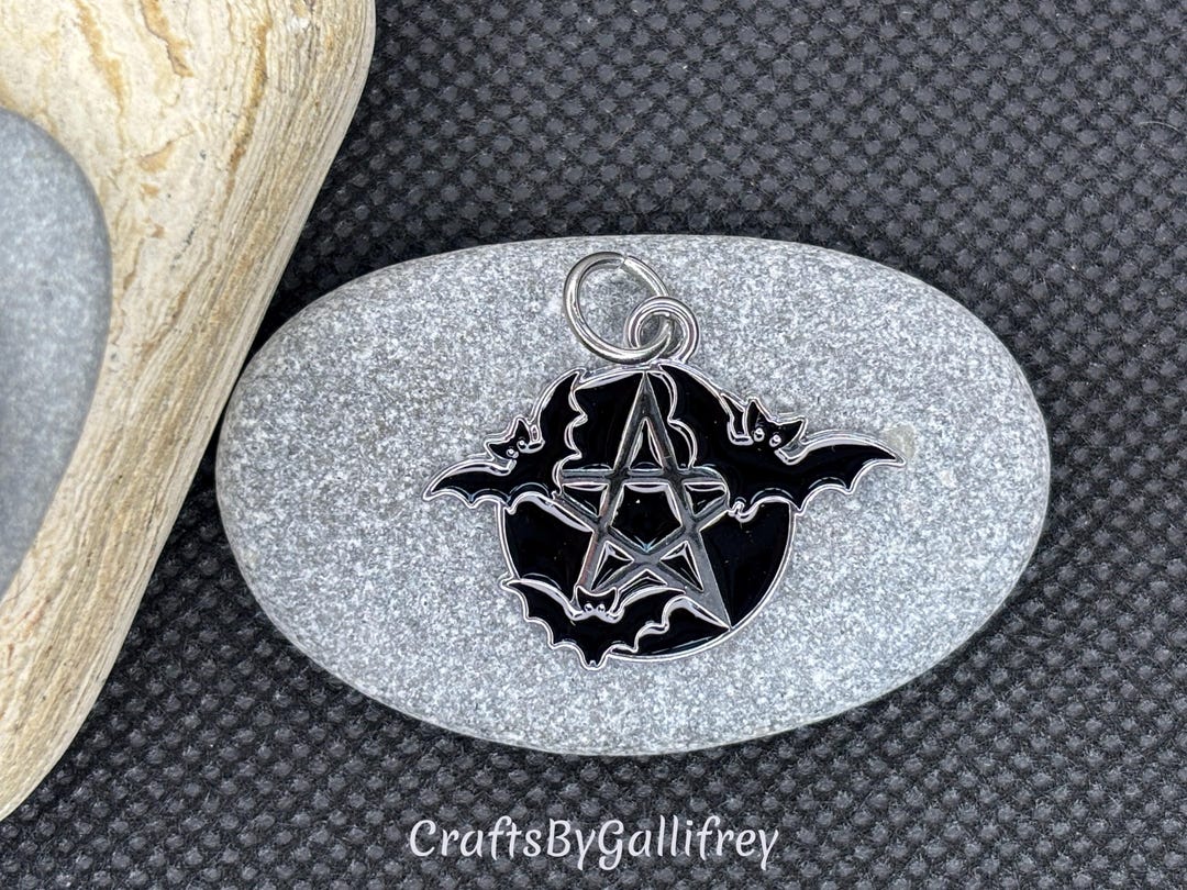 6 Pentacle Vampire Enamel Halloween Charms | Jump Rings Included ...