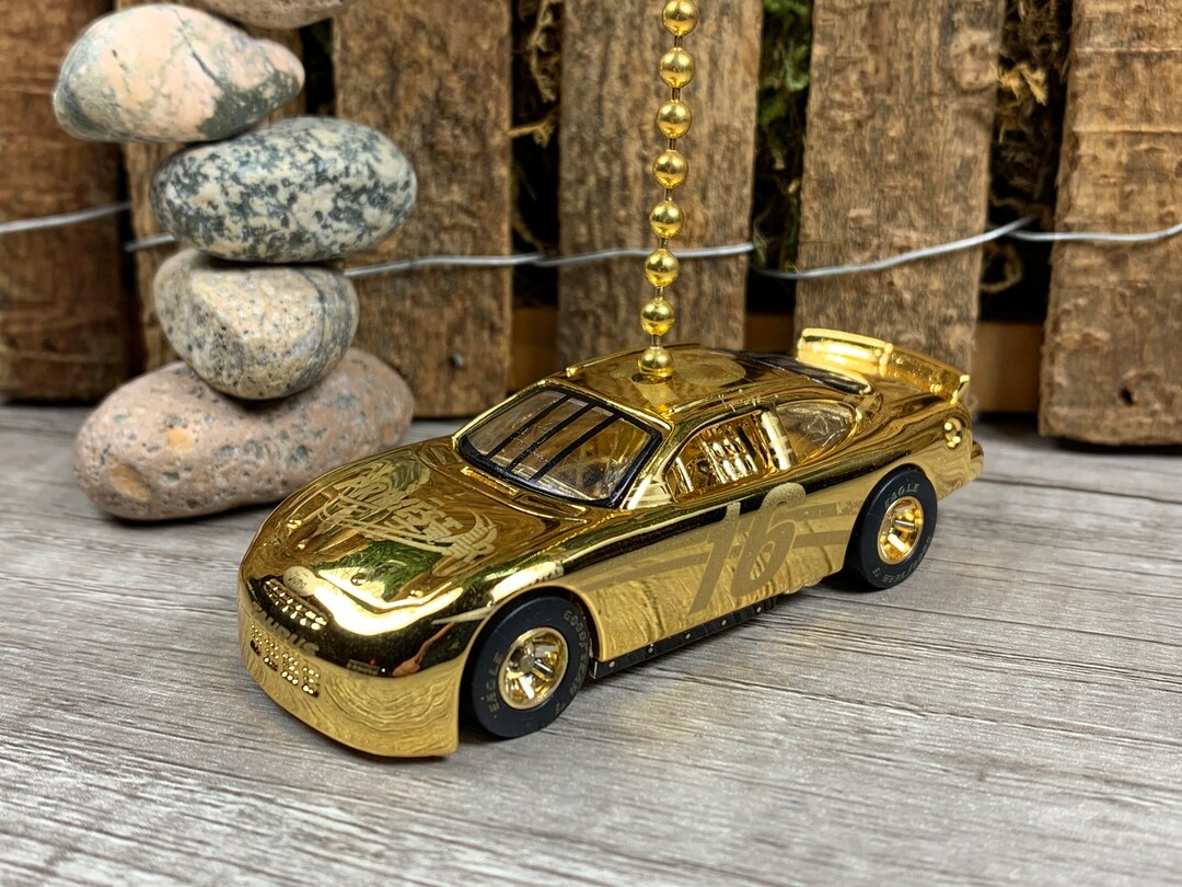 New 24K Gold Plated Race Car Ceiling Fan Pull 16 Racing Champions Light ...