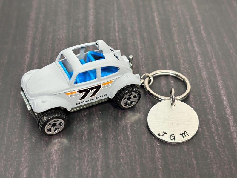 Vintage Volkswagen Beetle Hot Wheels Keychain - Personalized Car Lover ...