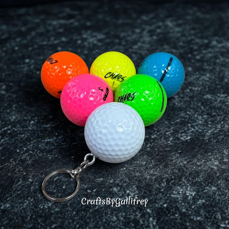 Golf Ball and Key Chain - Etsy
