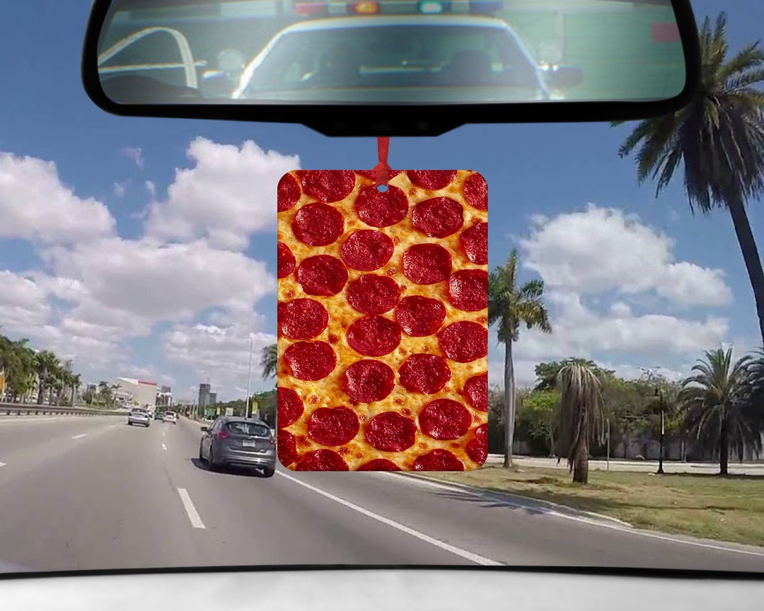Pepperoni Pizza Fast Food Lover Car Air Freshener Pendant for Rear View ...