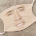 Nicolas Cage Nic Cage Creepy Face Meme Funny Face Mask | Etsy UK
