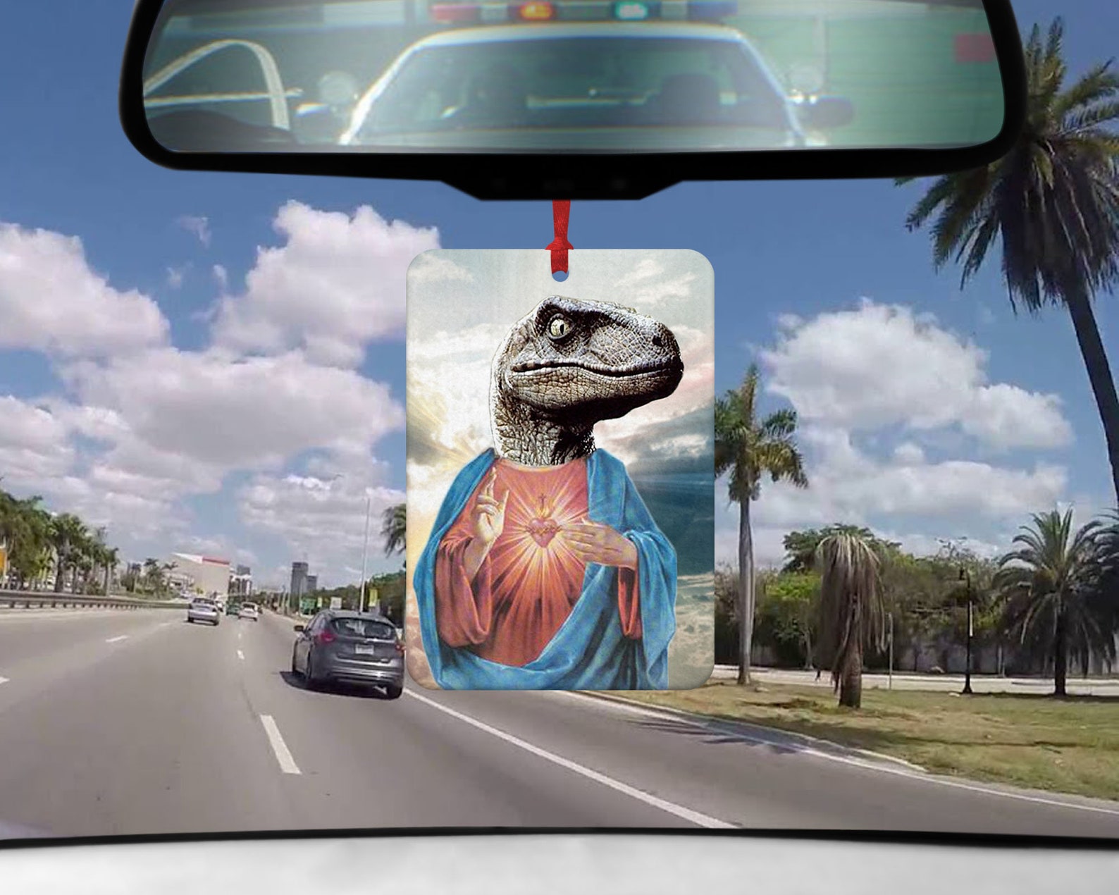 Raptor Jesus Velociraptor Dinosaur Reddit 4chan Viral Dank Meme Car Air ...