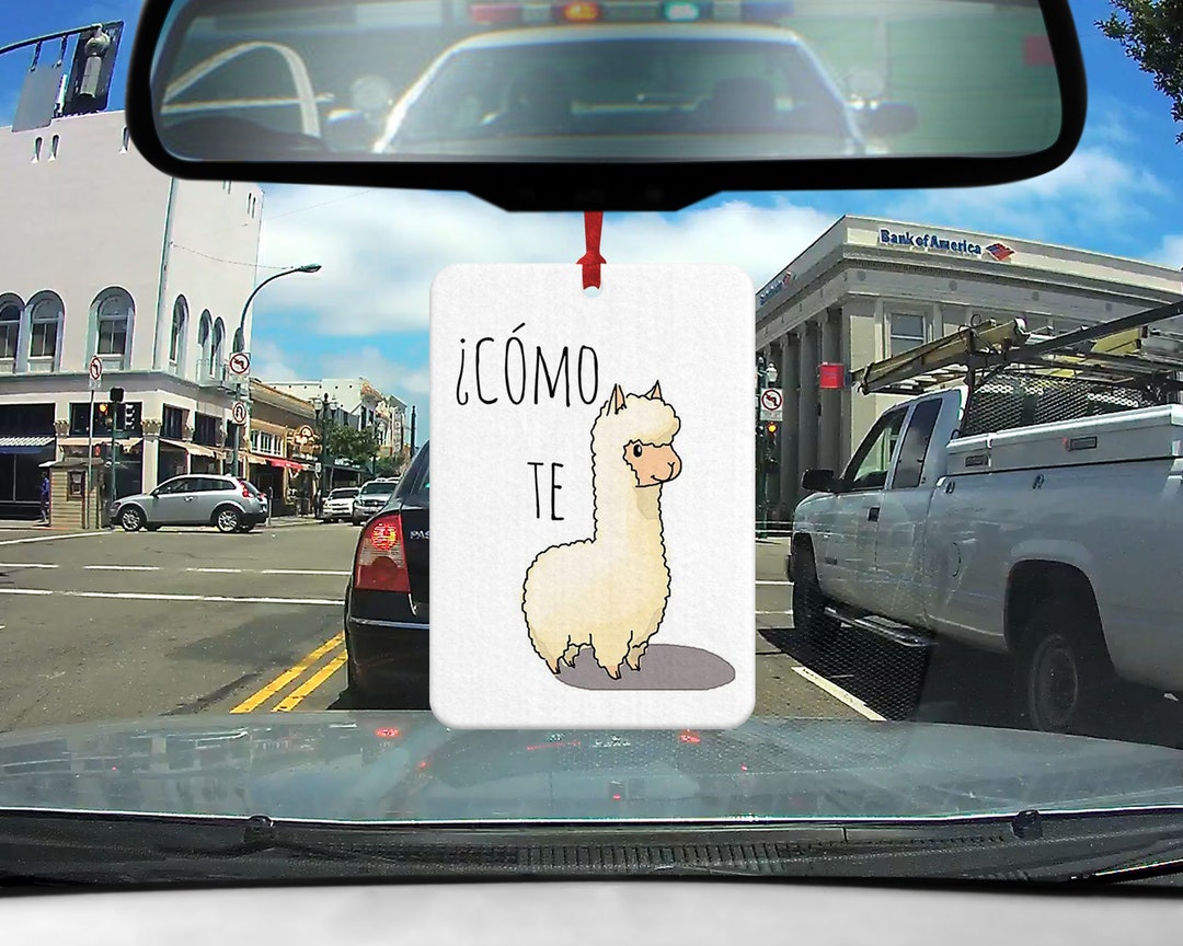 Como Te Llama What is Your Name Spanish Language Alpaca Cute Animal Car ...
