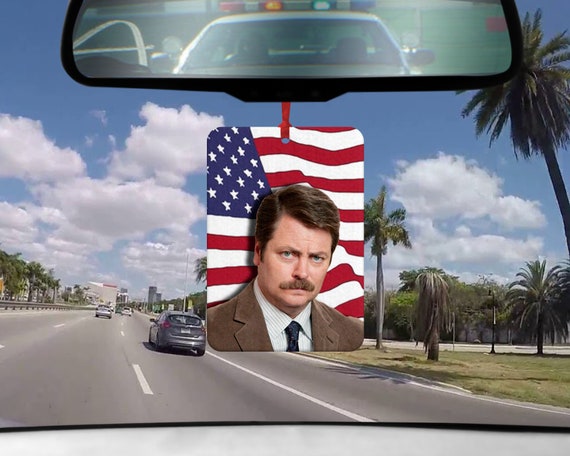 Ron Swanson Stars Stripes Star Spangled Banner Flag Car Air | Etsy
