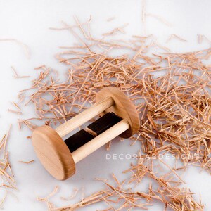 Organic Baby Rattle Traditional Rolling Rattle Wooden Baby Toy Toddler ...